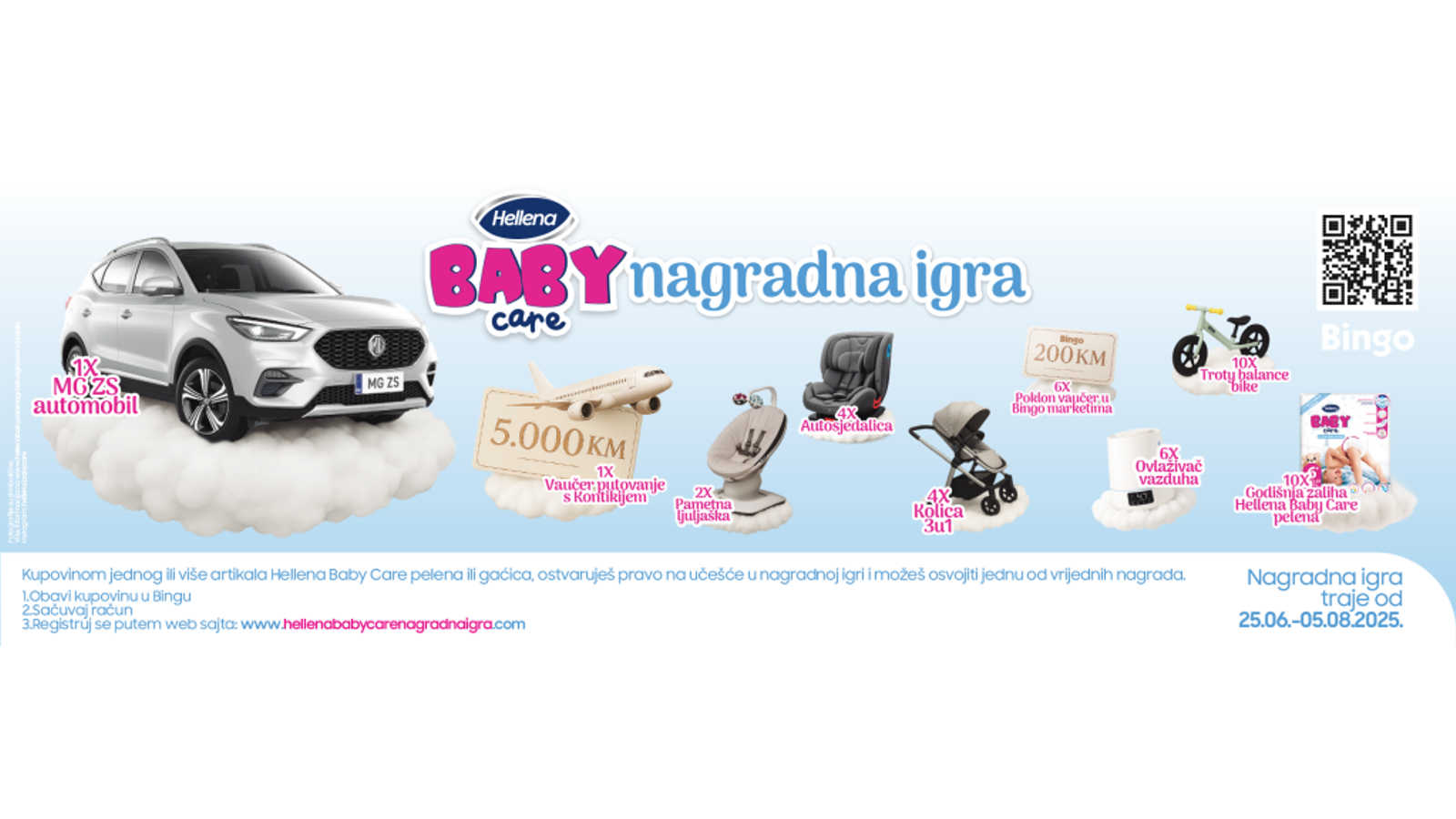 Hellena Baby Care & Bingo nagradna igra za automobil MG ZS